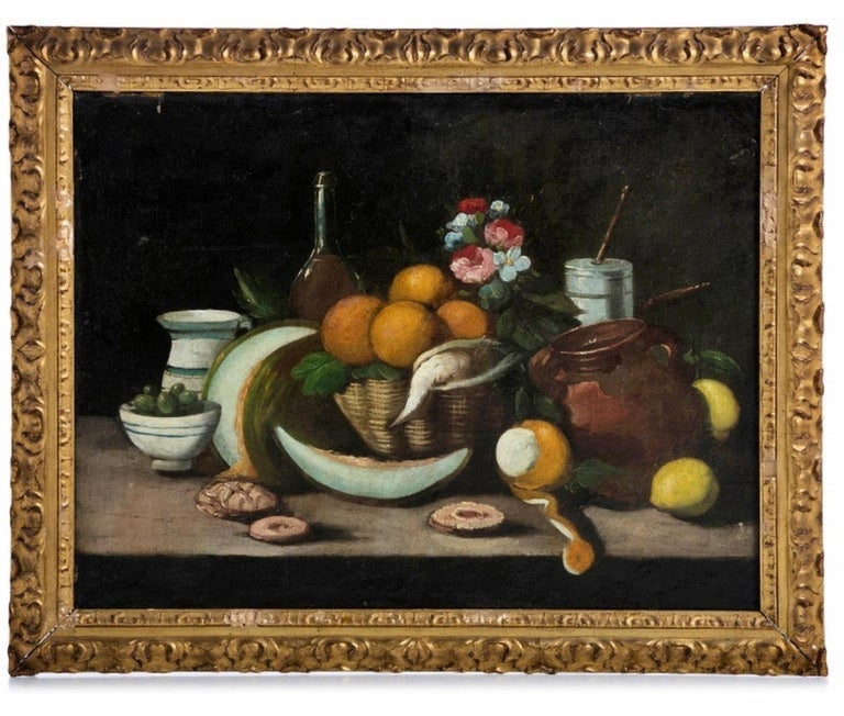 Pair of Spanish School Paintings of the 17th Century "Still Lifes" For ...