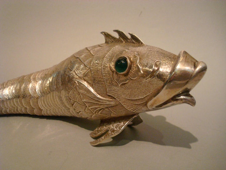 Pair of Spanish Sterling Silver Articulated Fish at 1stDibs