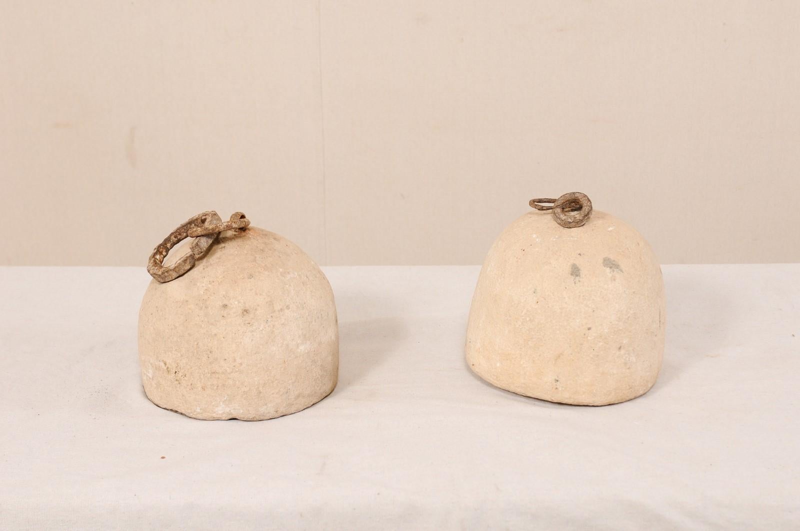 Pair of Spanish Stone and Iron Animal Tethers from the 19th Century at ...