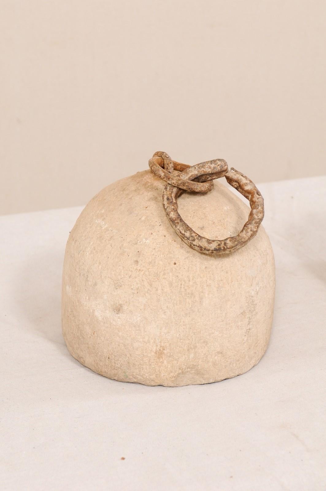 Pair of Spanish Stone and Iron Animal Tethers from the 19th Century at ...