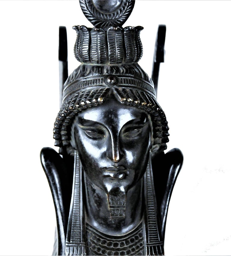 Pair of Sphinx, French Empire, Patinated Bronze Sculptures, 1820s For ...