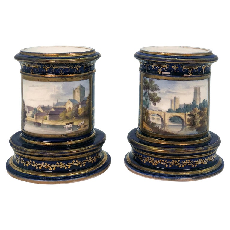 Pair of Spode Porcelain Spill Vases, circa 1820 For Sale at 1stDibs