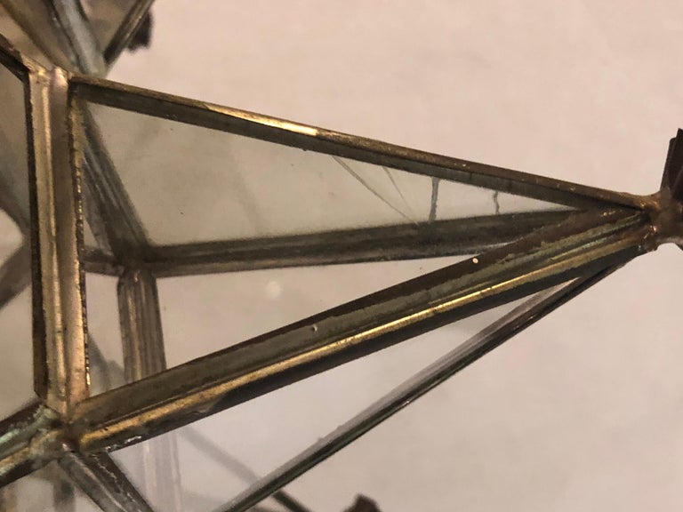 Pair of Sputnik Star Light Fixtures Lead Glass Art Deco Style Not Wired ...