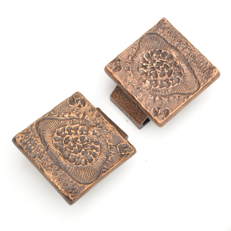 Pair of Square Bronze Push and Pull Door Handles for Double Doors For ...