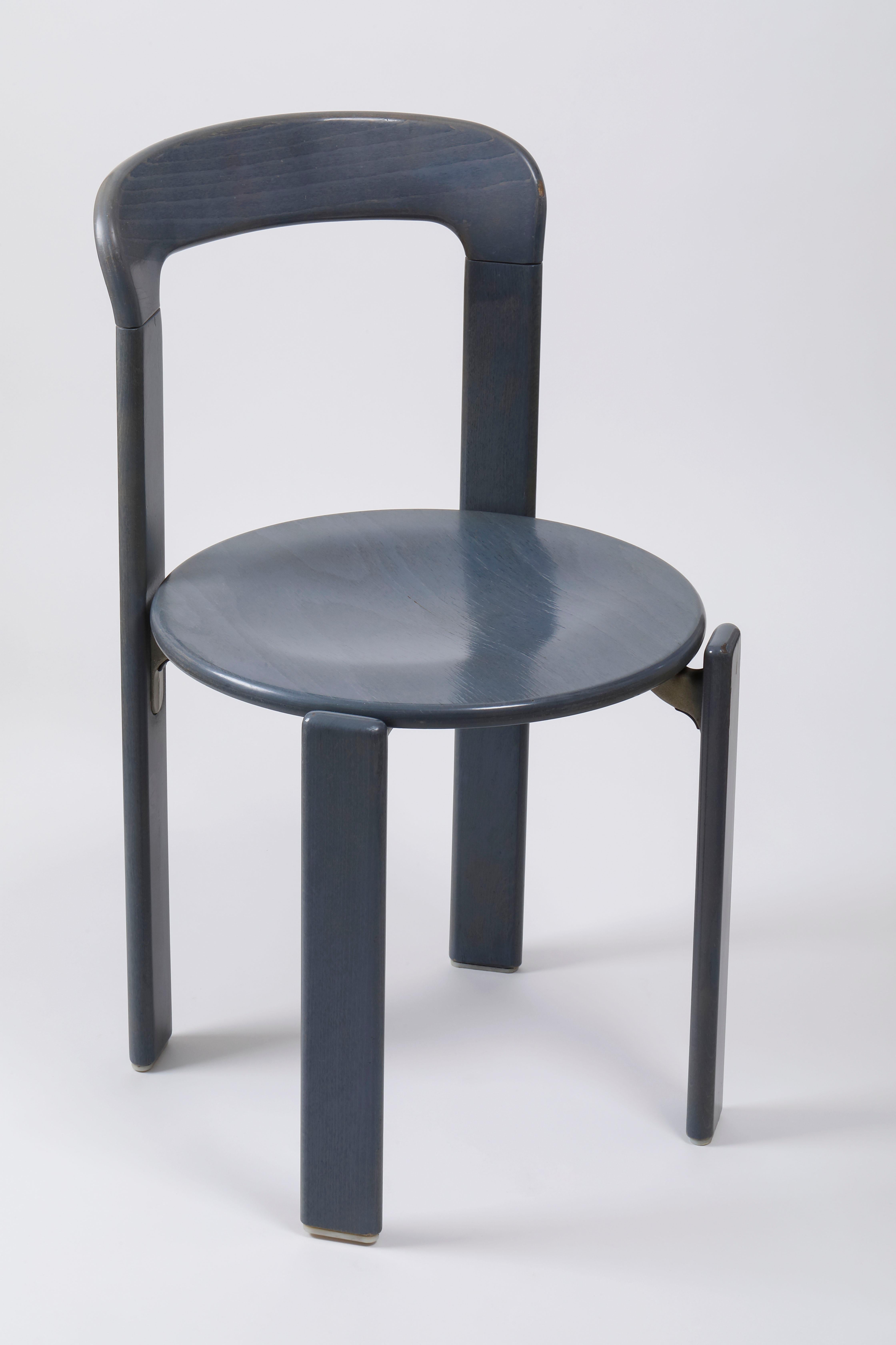 Pair of stacking chairs by Bruno Rey for Dietiker/Kusch and Co in Wood ...