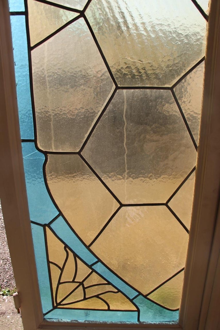 Pair of Stained Glass Jacques Gruber Art Nouveau at 1stDibs