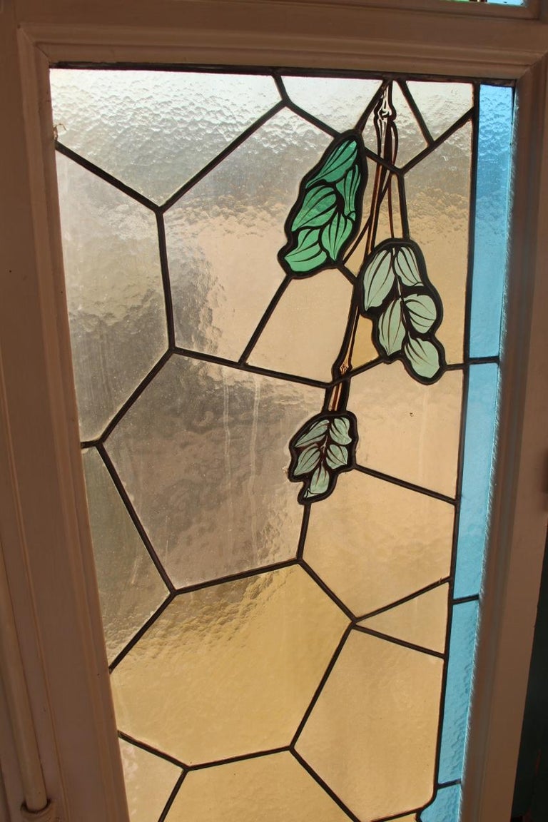 Pair of Stained Glass Jacques Gruber Art Nouveau at 1stDibs