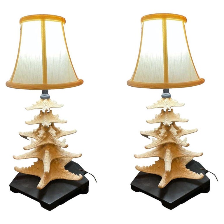 Pair of Starfish Lamps For Sale at 1stDibs