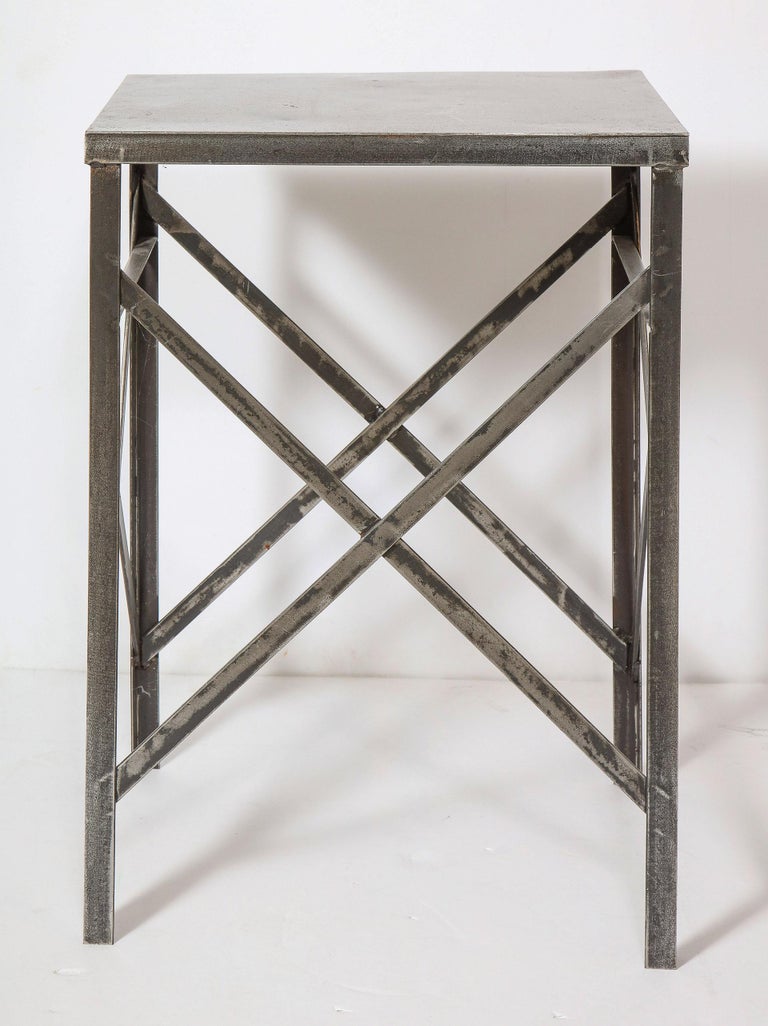 Pair of Steel Tables For Sale at 1stDibs