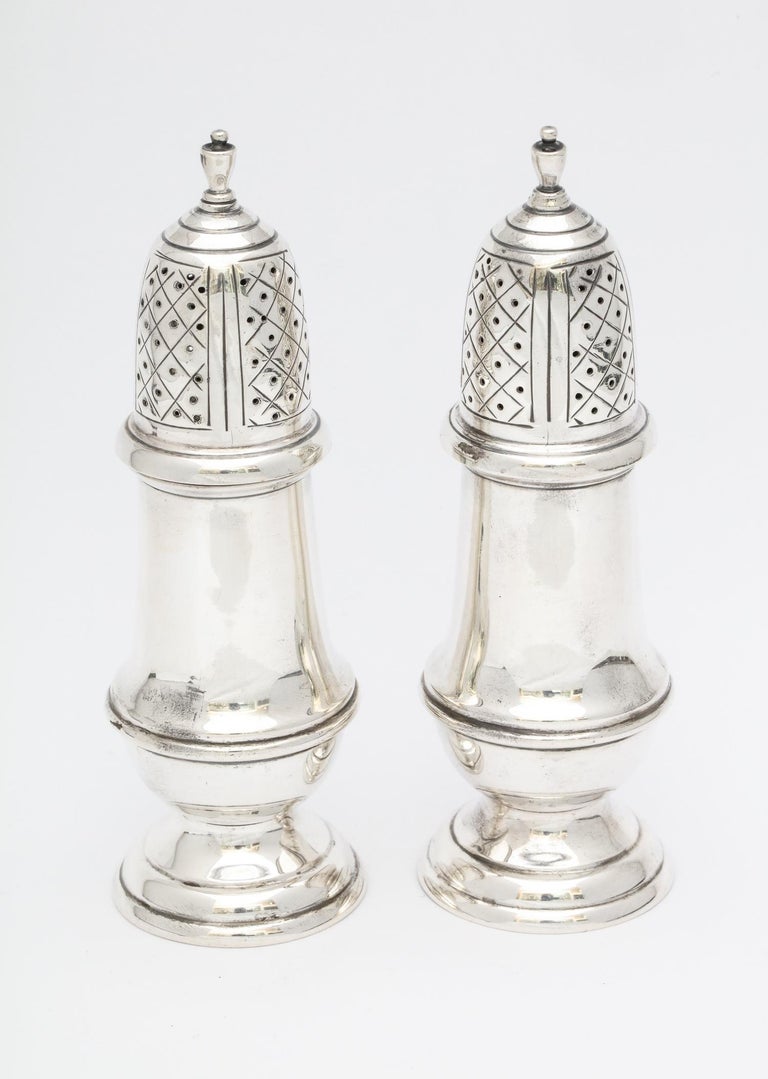 Pair of Sterling Silver American Colonial, Style Salt and Pepper Shaker ...