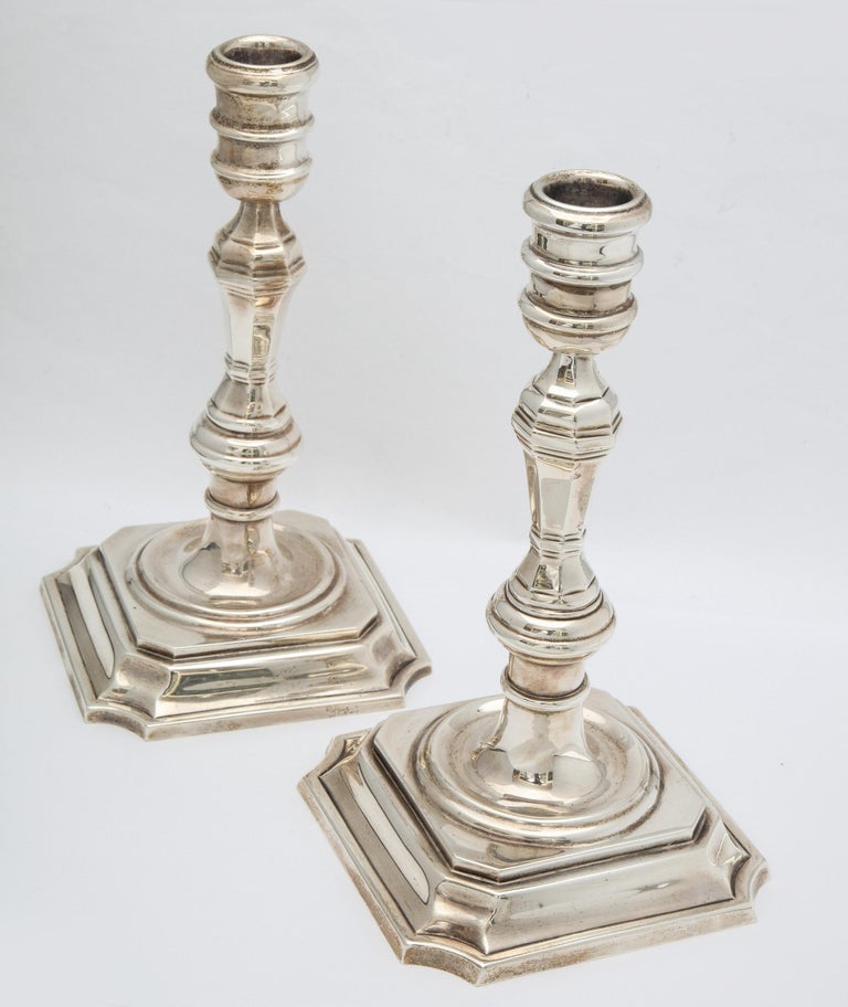 Pair of Sterling Silver Georgian Style 'George III' Candlesticks by ...
