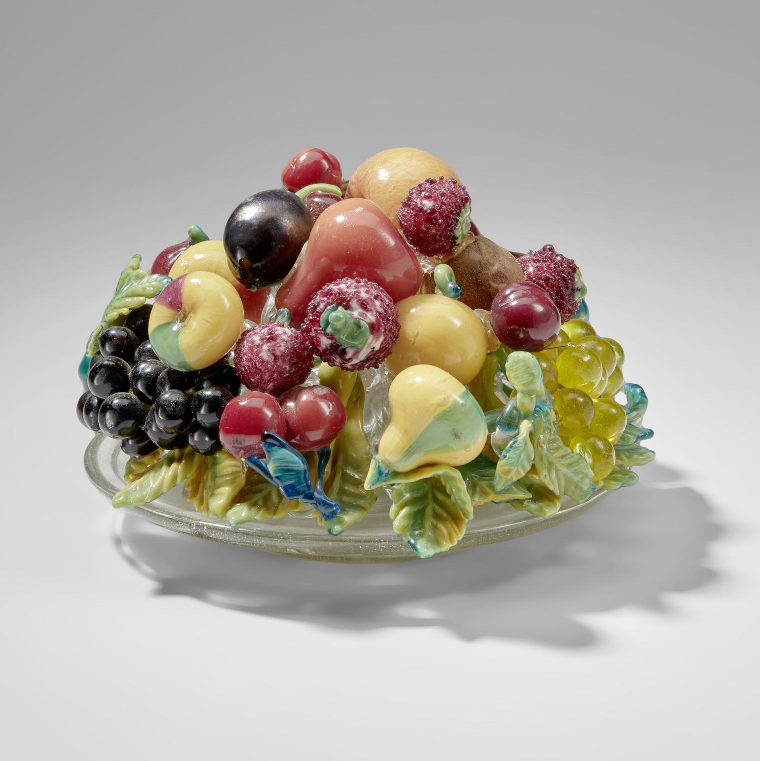 Pair of Still Life Fruit Bowls Blown Murano Glass by Aristi Barovier ...
