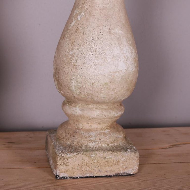 Pair of Stone Balustrade Table Lamps For Sale at 1stDibs