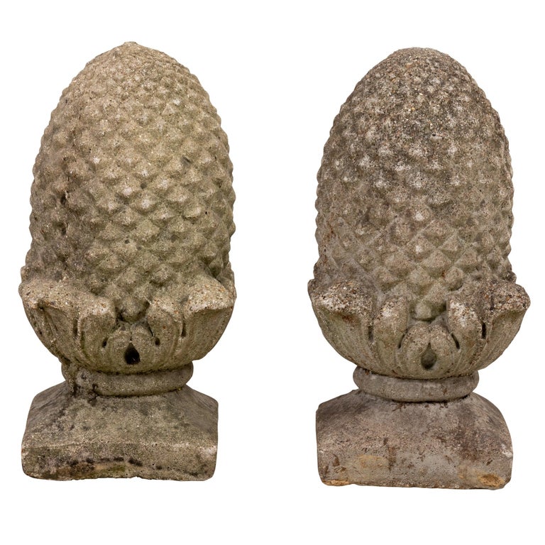 Pair of Stone Finials at 1stDibs