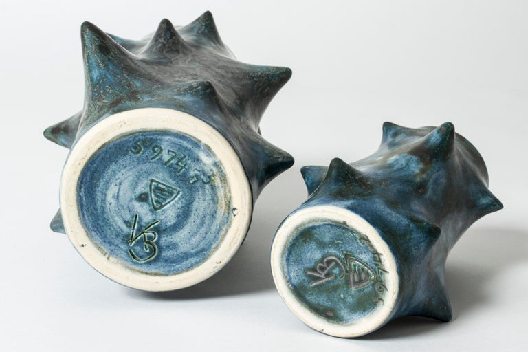 Pair of Stoneware Vases by Knud Basse, Denmark, 1960s For Sale at 1stDibs