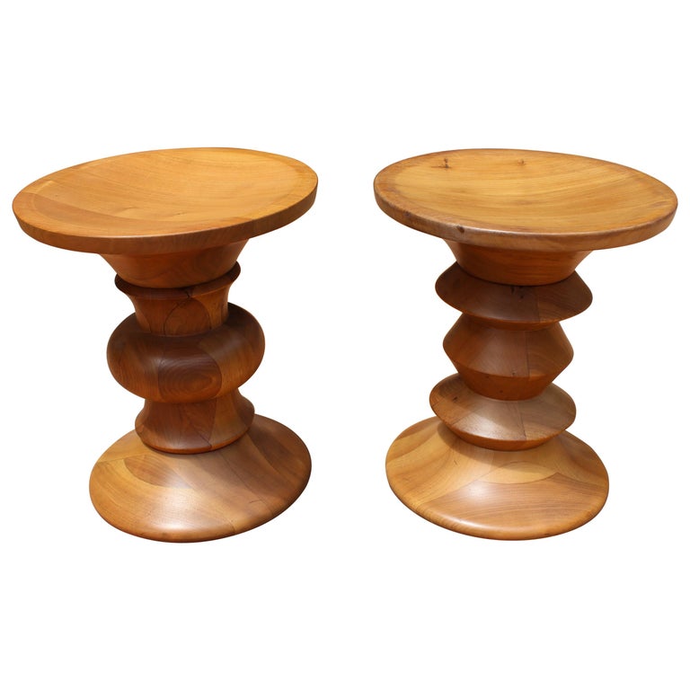 Pair of Stools, Eames Time Life Stool "C" and Life Stool "B" at 1stDibs