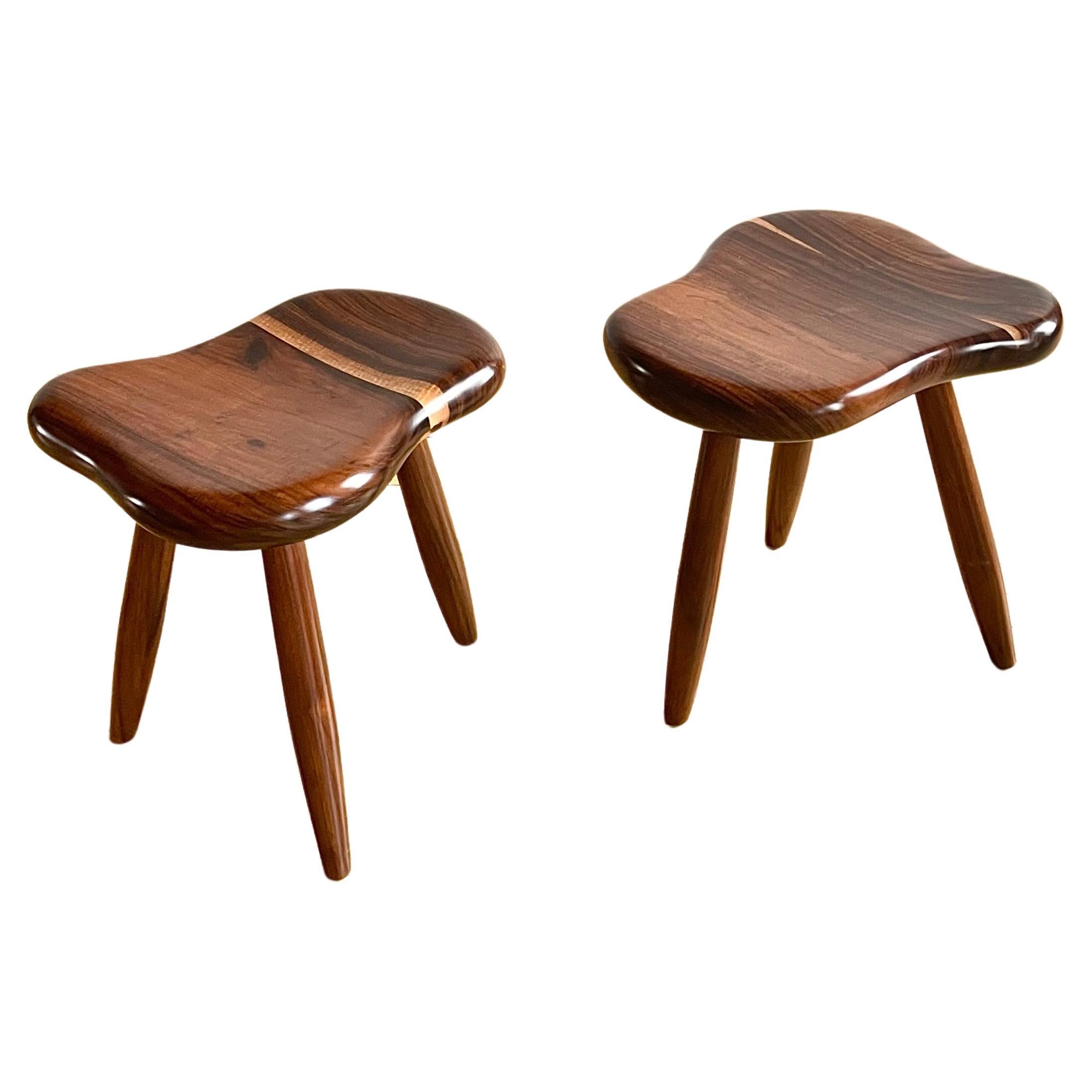 Pair of Stools in the Manner of Alexandre Noll For Sale at 1stDibs