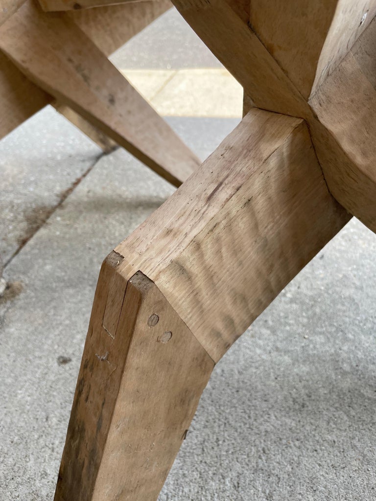 Pair of Studio Art Chairs in Carved Wood For Sale at 1stDibs