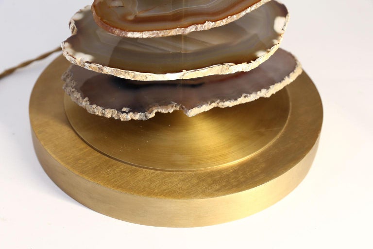 Pair of Stunning Custom Agate Lamps at 1stDibs