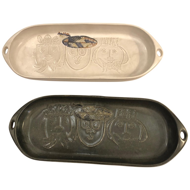 Pair of Stunning David Gill Bennington Pottery Ceramic Trays at 1stDibs