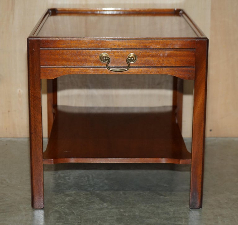 Pair of Stunning Long Two Tiered Side Tables with Large Drawers and ...