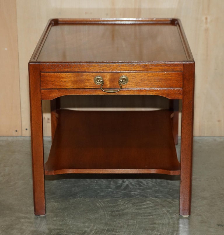 Pair of Stunning Long Two Tiered Side Tables with Large Drawers and ...