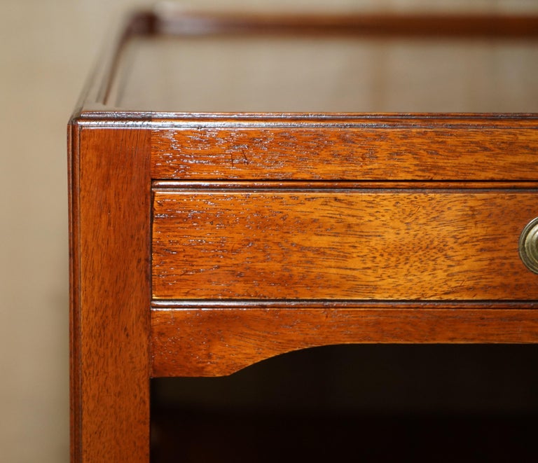 Pair of Stunning Long Two Tiered Side Tables with Large Drawers and ...