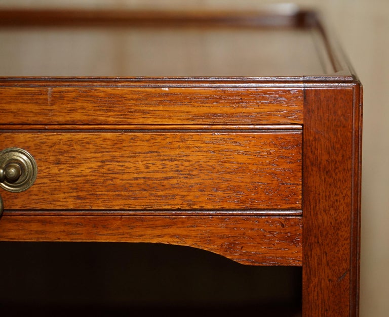 Pair of Stunning Long Two Tiered Side Tables with Large Drawers and ...