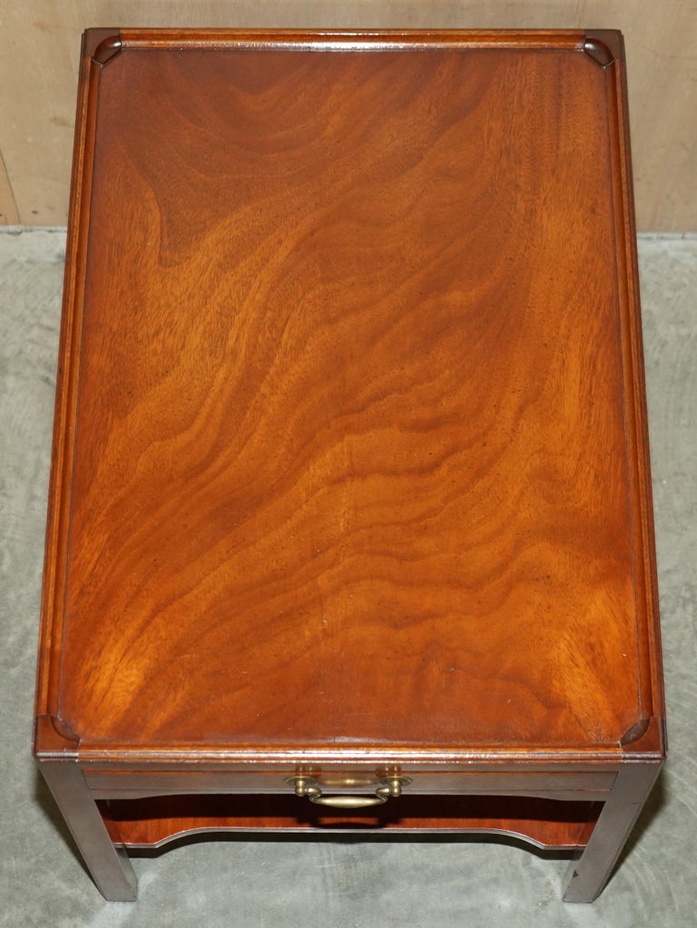 Pair of Stunning Long Two Tiered Side Tables with Large Drawers and ...