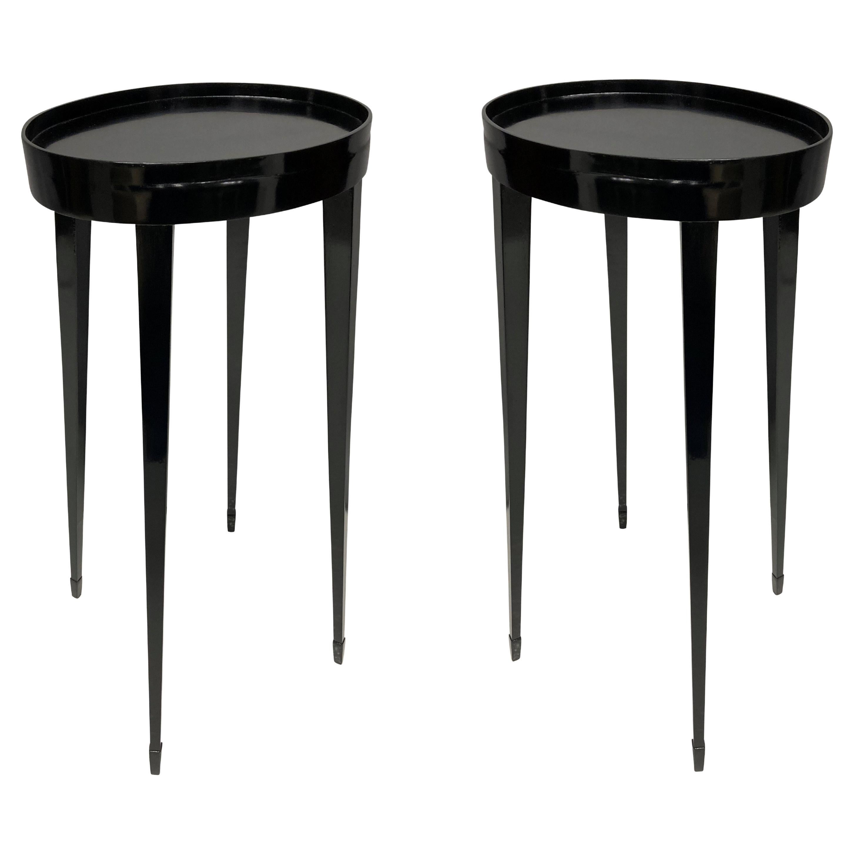 Pair of Stylish Midcentury Wine Tables For Sale at 1stDibs