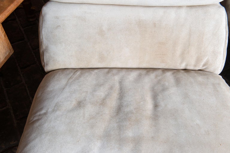 Pair of Suede Lounge Chairs by Kipp Stewart Chairs for Directional For ...