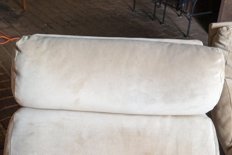 Pair of Suede Lounge Chairs by Kipp Stewart Chairs for Directional For ...