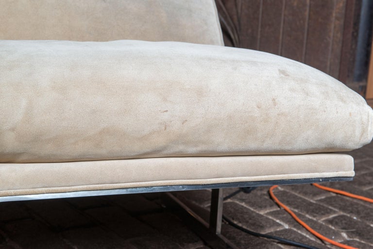 Pair of Suede Lounge Chairs by Kipp Stewart Chairs for Directional For ...