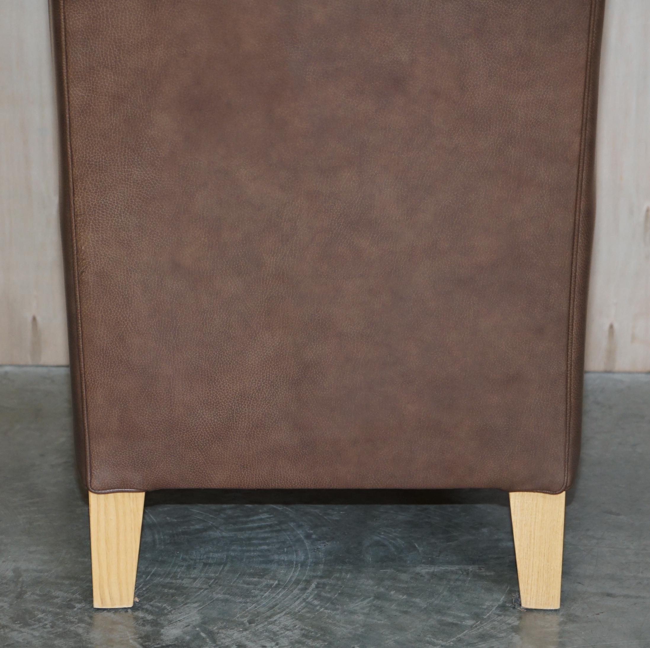 Pair of Super Comfortable Multiyork Heritage Brown Leather High Back ...