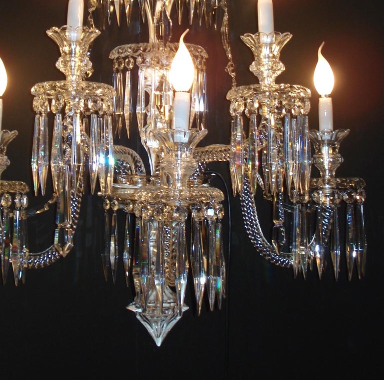 Pair of Superb French Baccarat Crystal Five-Light Sconces For Sale at ...