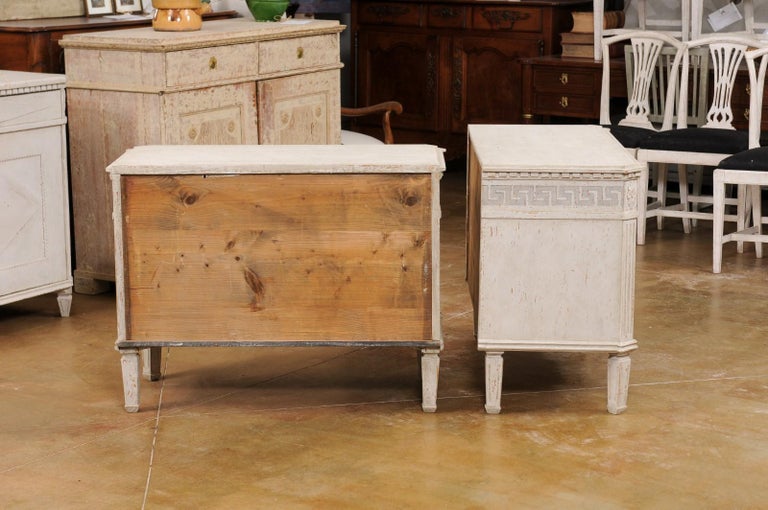 Pair of Swedish 1890s Gustavian style Painted Chests with Greek Key ...