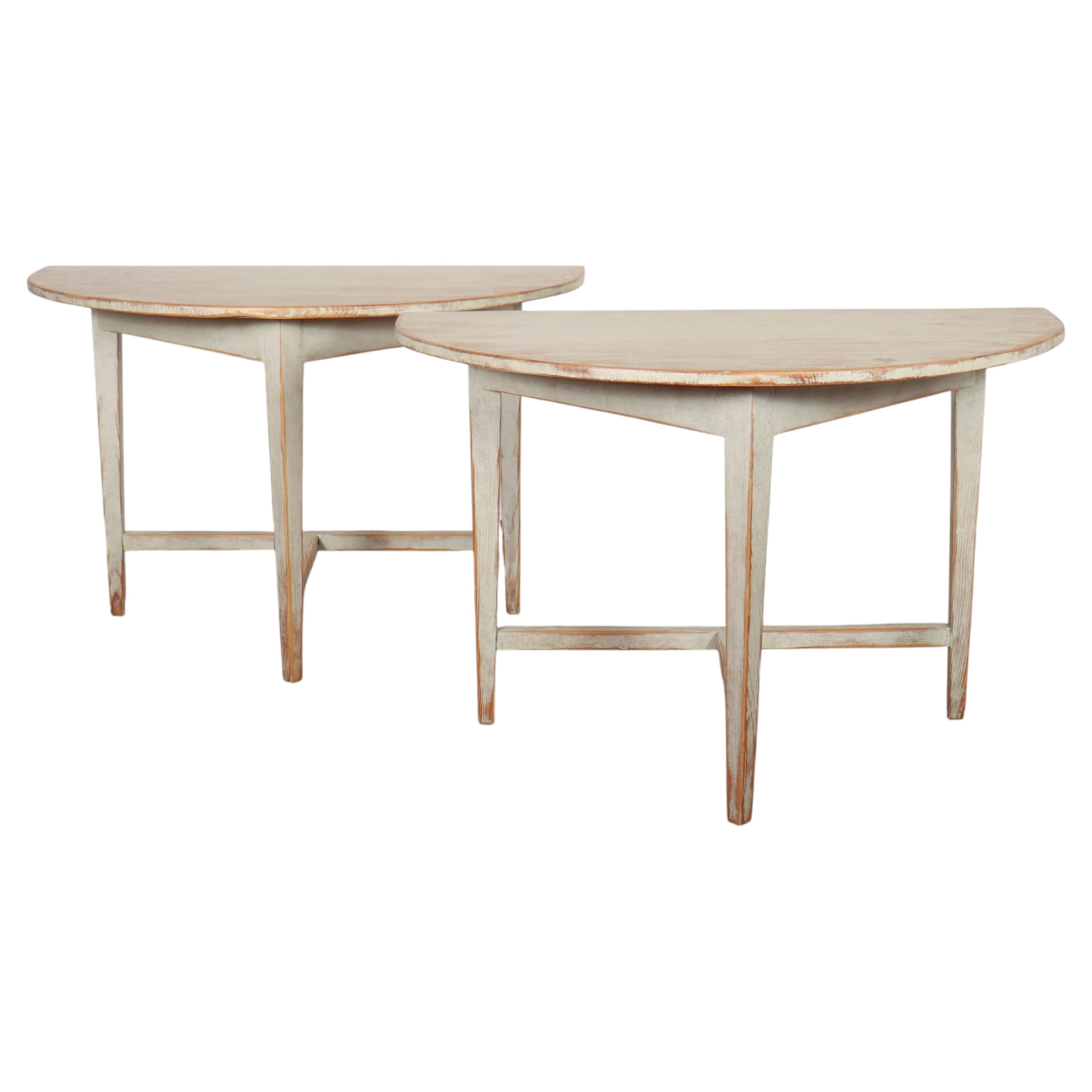 20th Century Chinese Antique Console Tables in Whitewashed Wood For ...