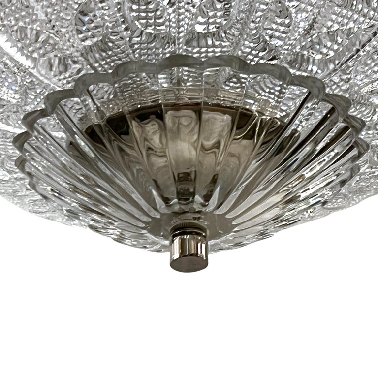 Pair of Swedish Molded Glass Flower Fixtures, Sold Individually For ...