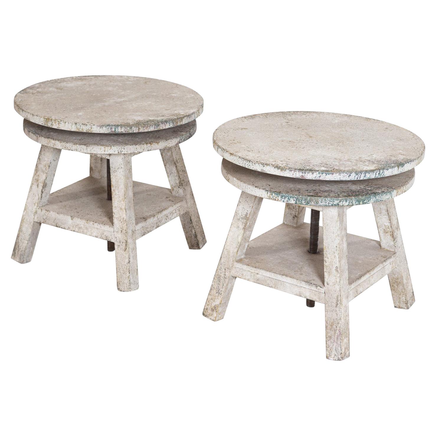 Pair of Antique English Chestnut Stand-Up Reading Tables with Candle ...