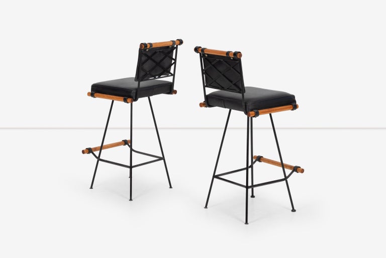 Pair of Swivel Counter Stools in The Style of Cleo Baldon For Sale at ...