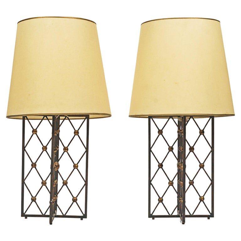 Pair of "Tour Eiffel" Table Lamps by Jean Royère En vente sur 1stDibs