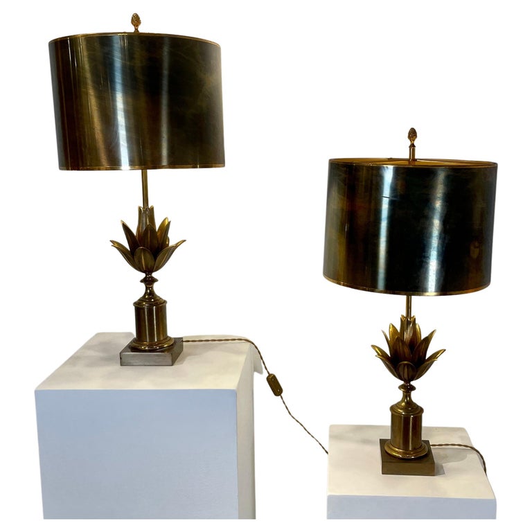 Pair of Table Lamps "Lotus" by Maison Charles For Sale at 1stDibs