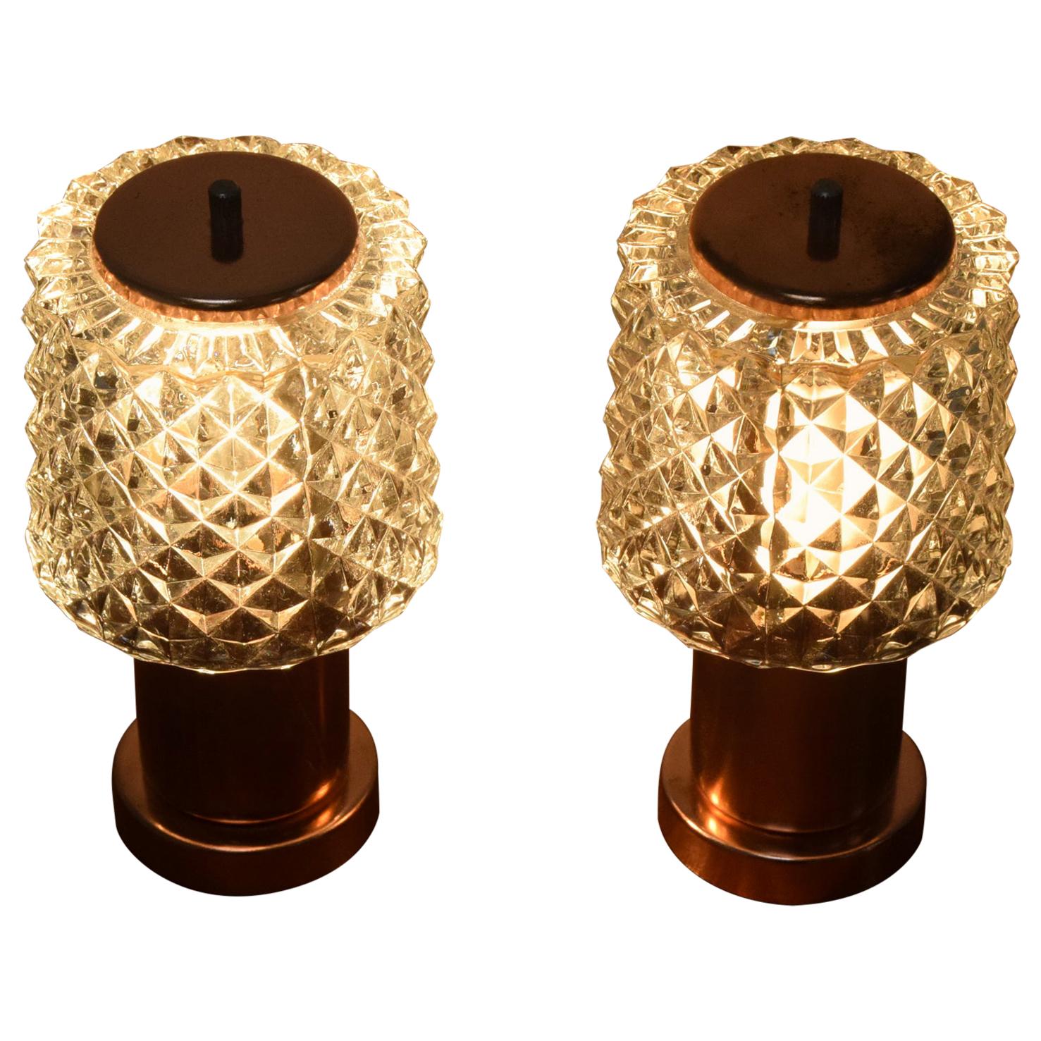 Pair of Small Table Lamps, 1980 For Sale at 1stDibs