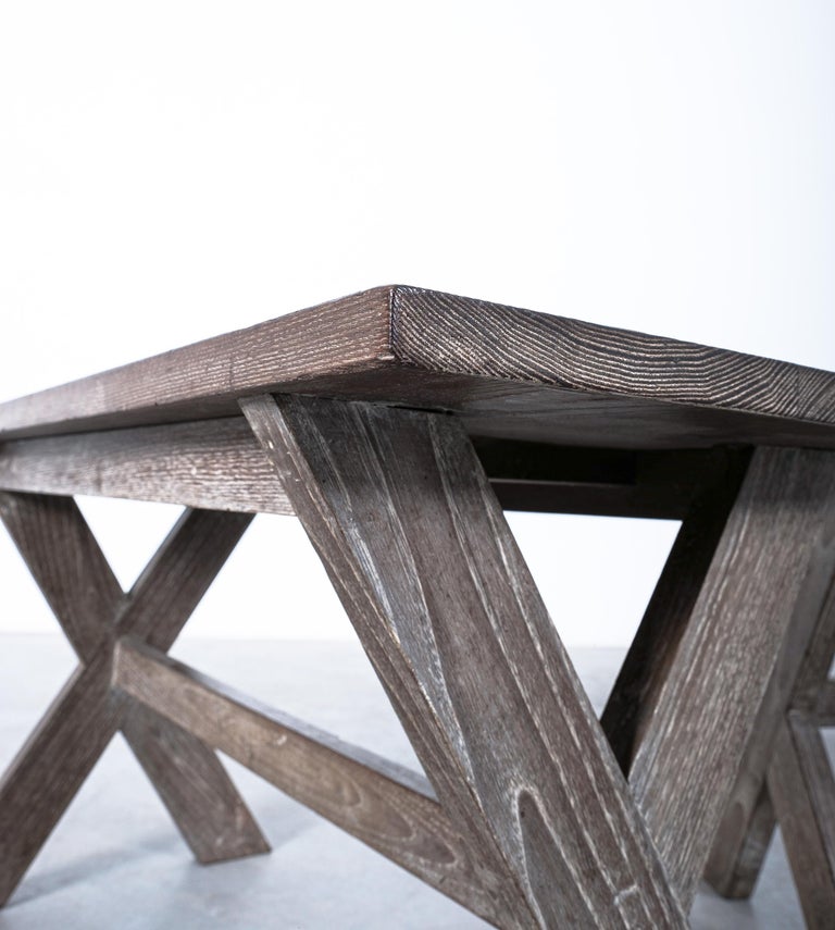 Pair of Tables Ceruse Oak, France, circa 1950 For Sale at 1stDibs