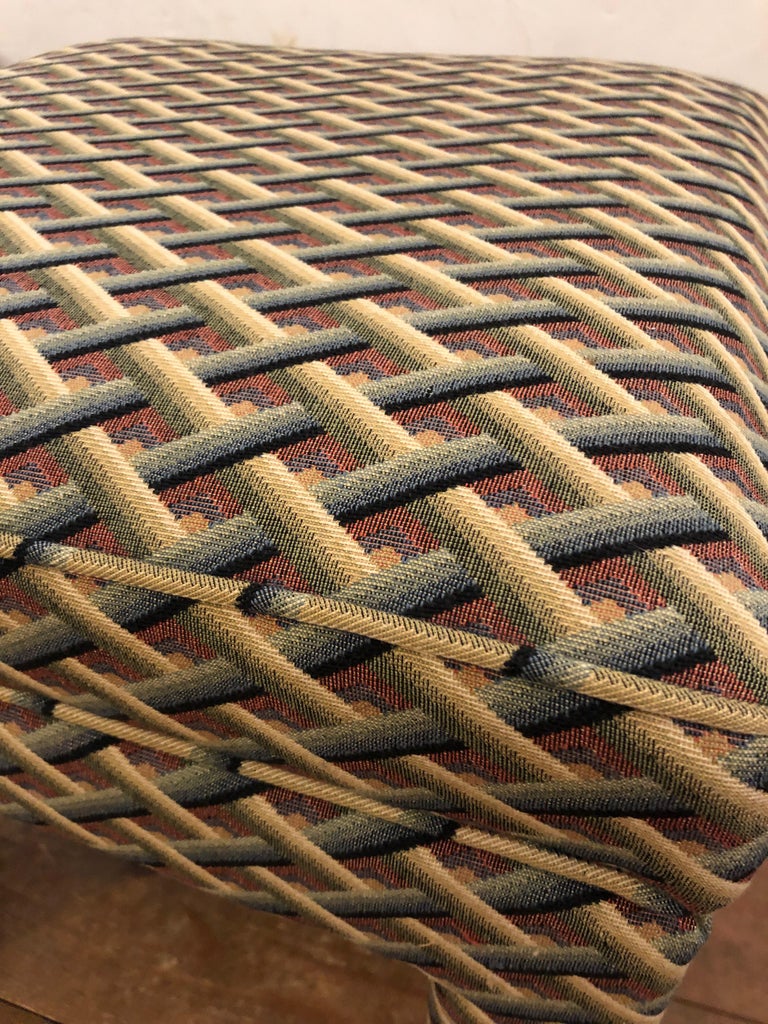 Pair of Tailored Parsons Style Upholstered Ottomans Benches at 1stDibs