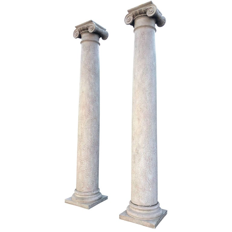 Pair of Tall Architectural Ionic-Order Columns at 1stDibs | ionic ...