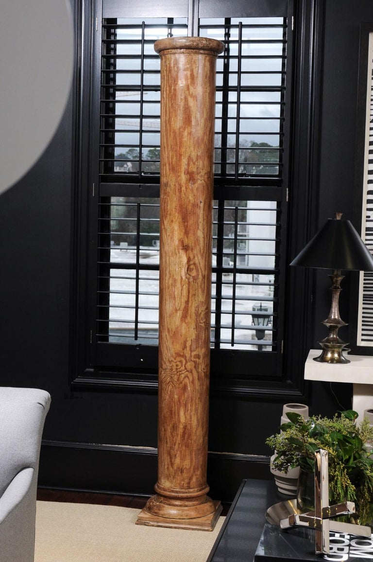 Pair of Tall Architectural Wood Columns at 1stDibs | natural wood columns
