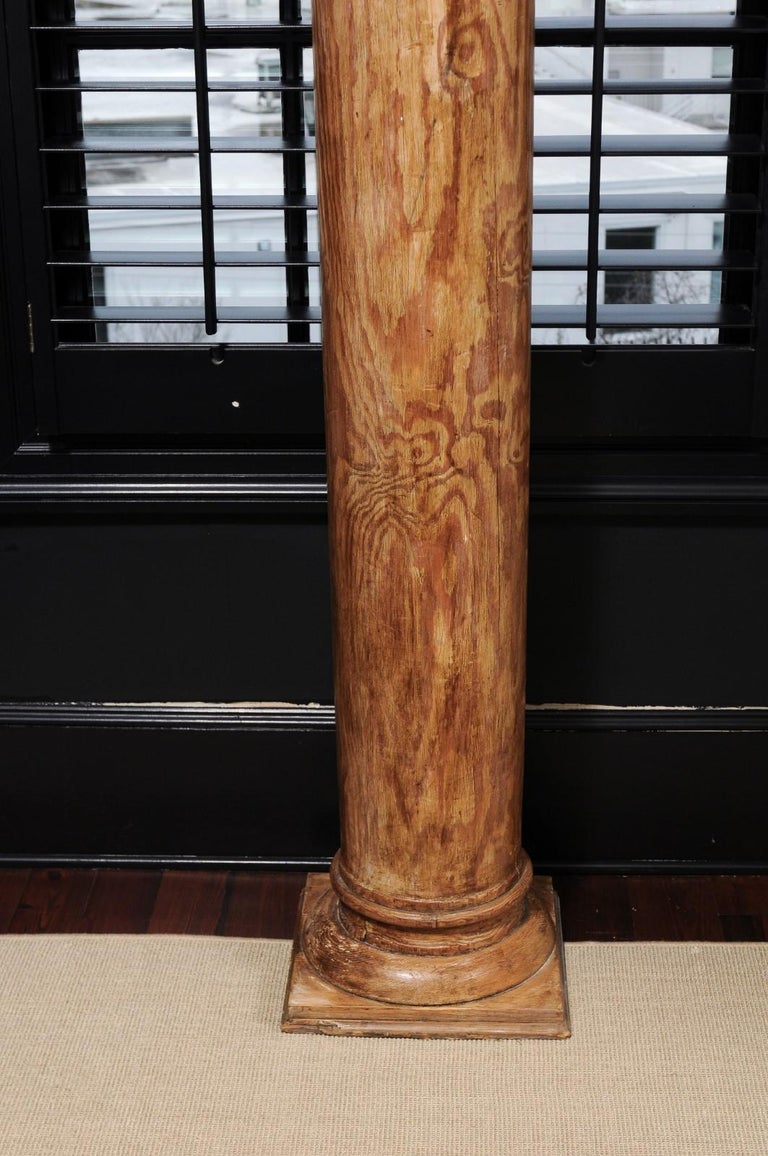 Pair of Tall Architectural Wood Columns at 1stDibs | natural wood columns