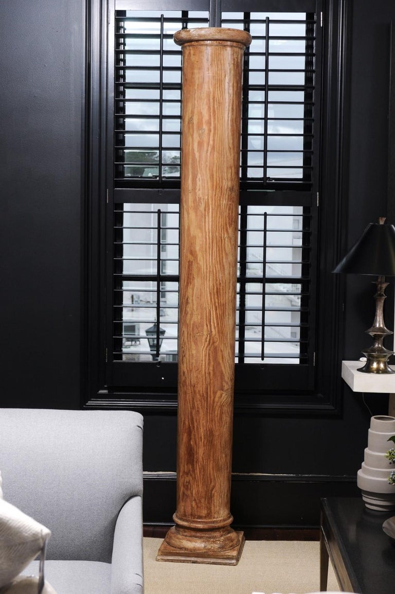 Pair of Tall Architectural Wood Columns at 1stDibs