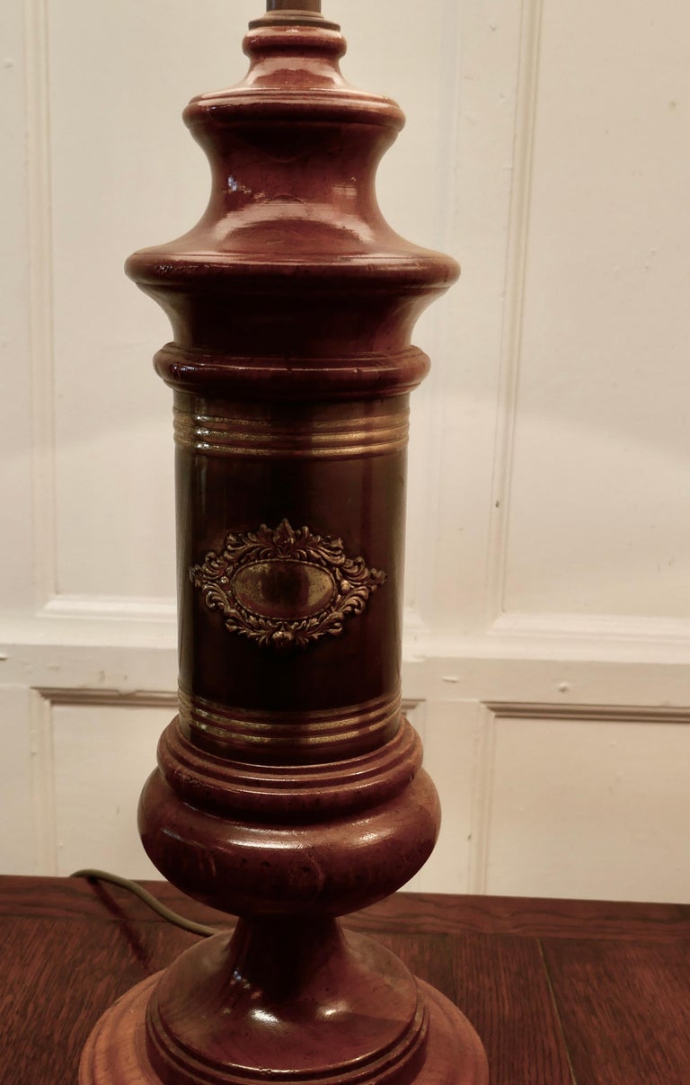 Pair of Tall Art Deco Style Column Table Lamps For Sale at 1stDibs